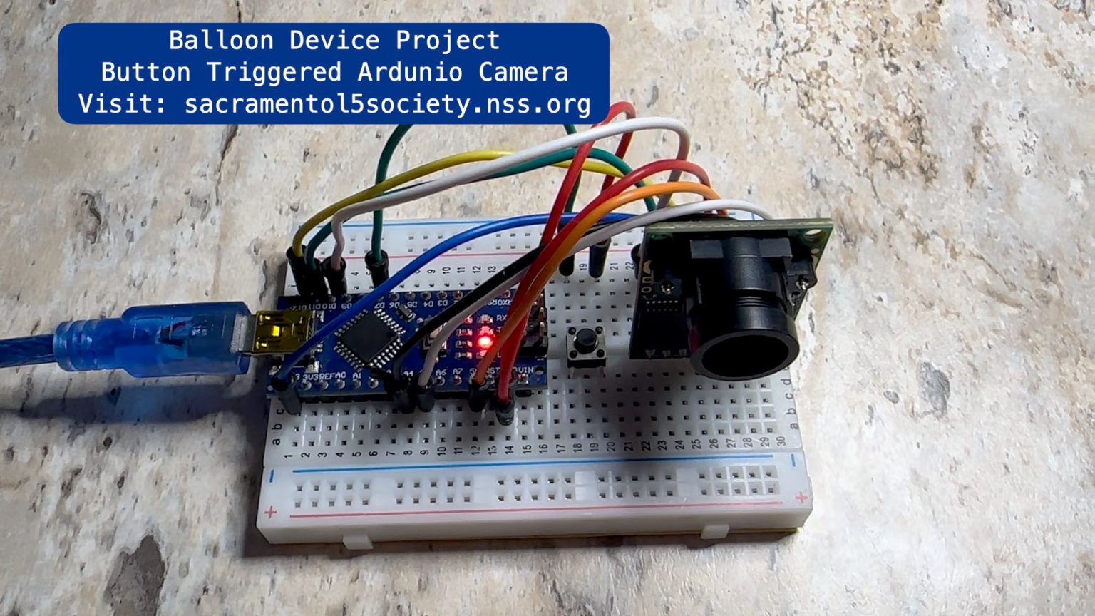Arduino Button Triggered Camera – Sacramento L5 NSS Chapter